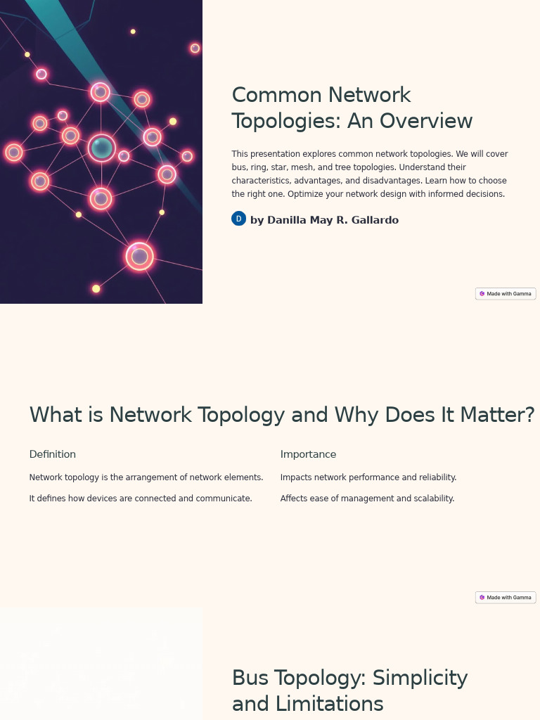 Common Network Topologies An Overview 1 | PDF