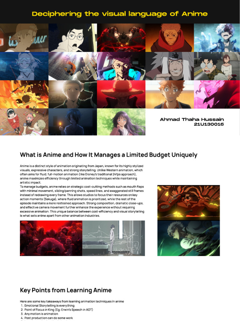 Understanding Anime's Unique Animation Techniques | PDF | Animation | Anime