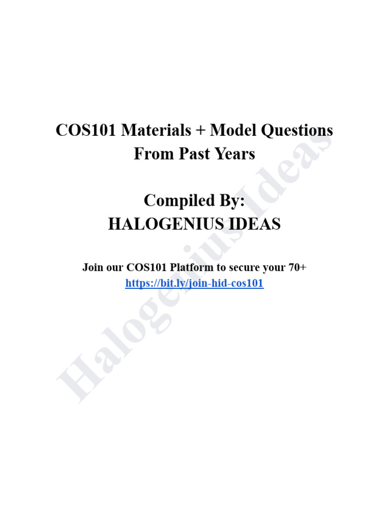 COS101 Materials and Model Questions-Merged-Compressed | PDF | Software | System Software