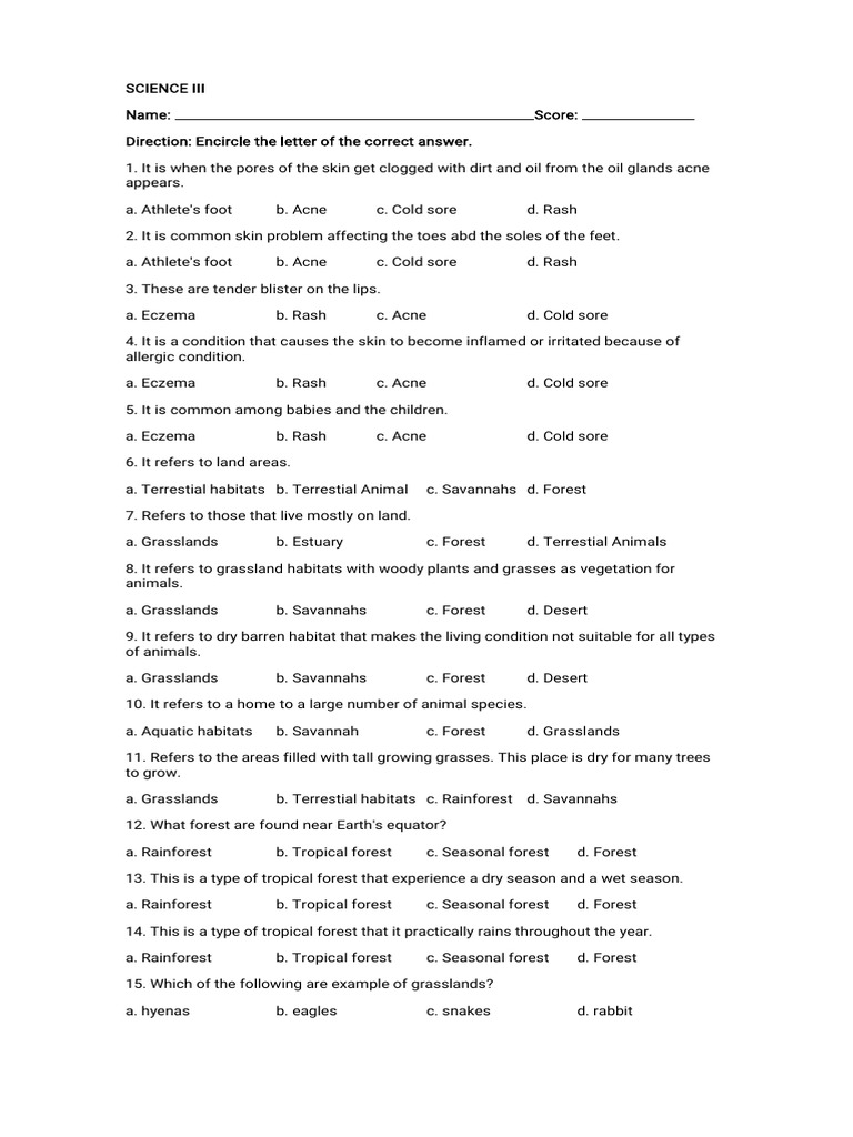 SCIENCE III-WPS Office | PDF | Habitat | Savanna
