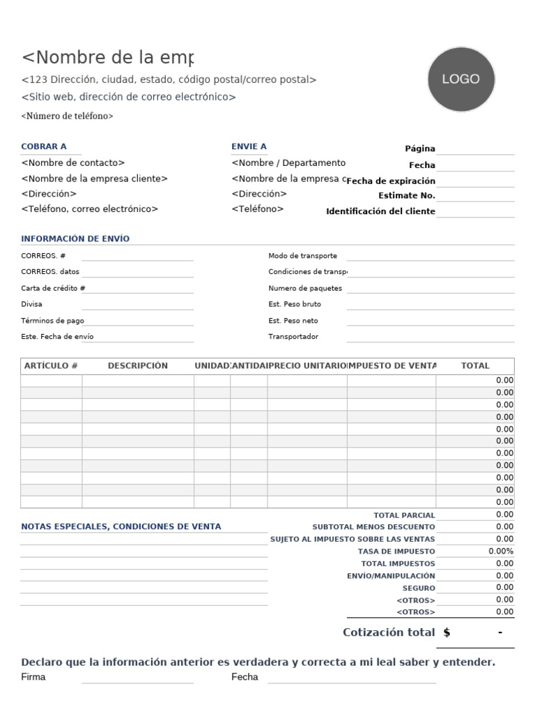 ES-Contract-Proforma-invoice-template-Excel | PDF | Economias