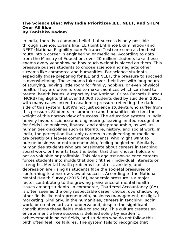 The Science Bias - The Student Magazine | PDF | Mental Health ...