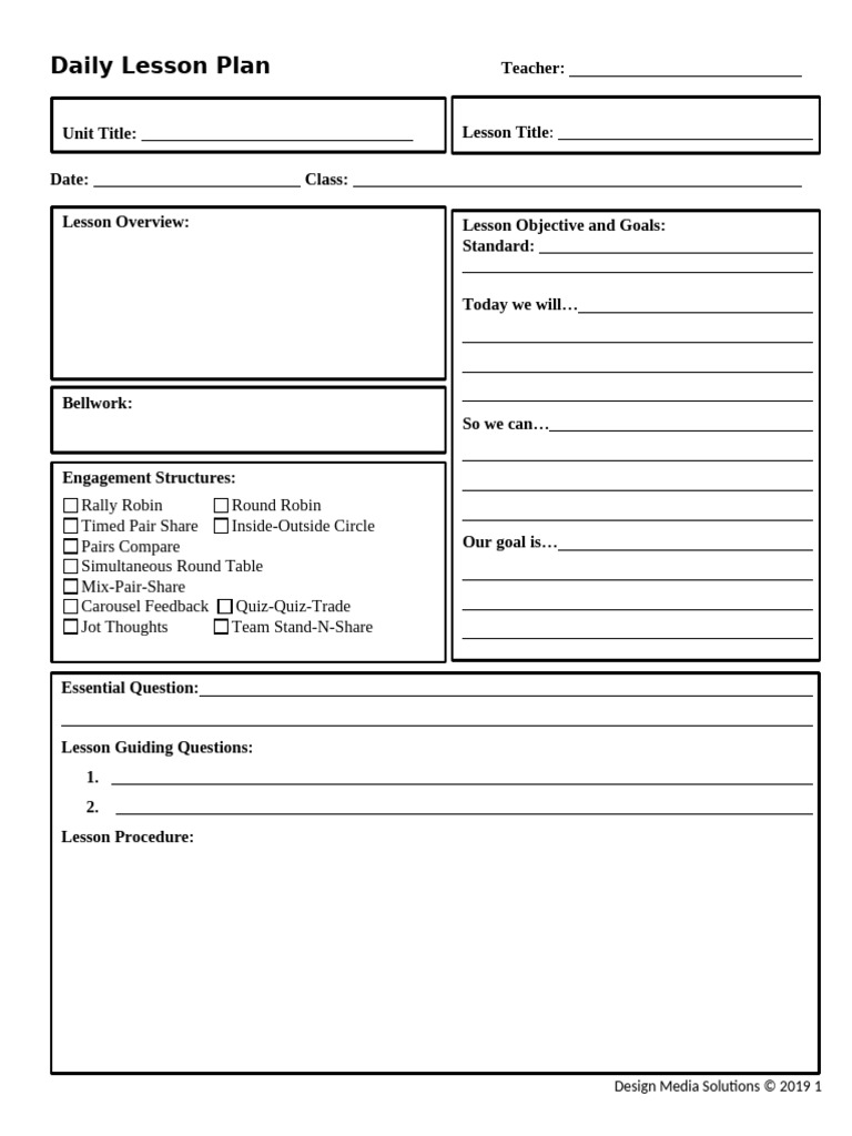 Daily Lesson Plan: Teacher | PDF | Homework | Teachers