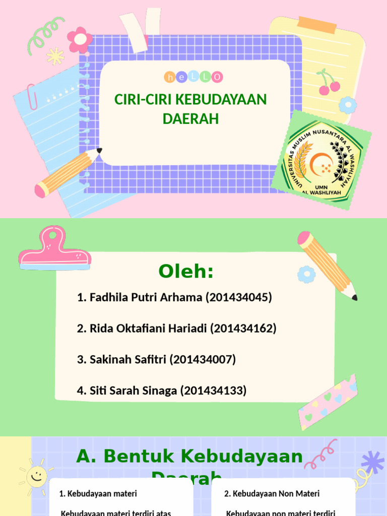 Ciri-Ciri Kebudayaan Daerah Indonesia | PDF