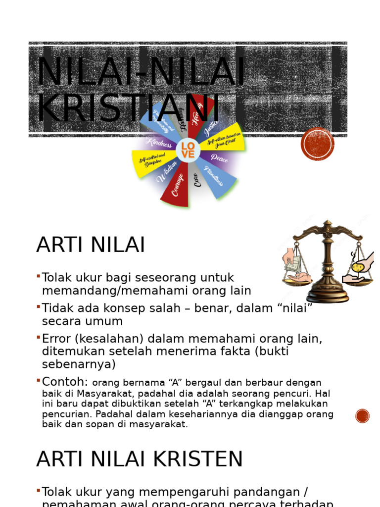 BAB 7 - Nilai-Nilai Kristiani Dalam Hidup | PDF