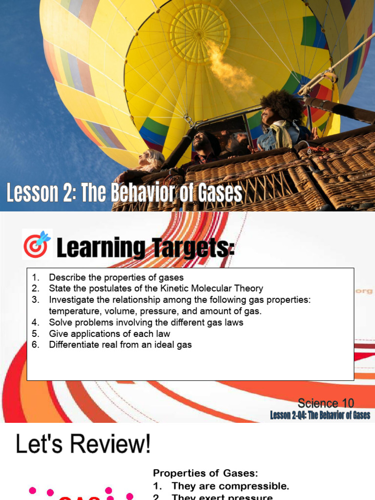 Properties and Laws of Gases Explained | PDF | Gases | Temperature