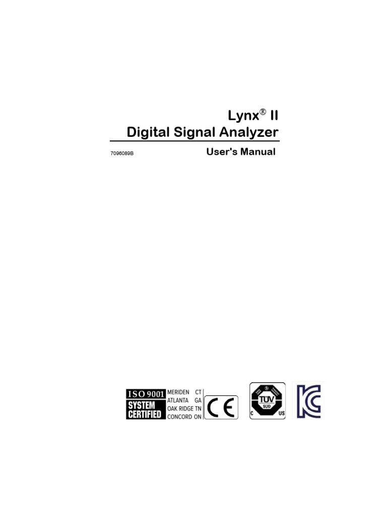 Lynx II User's Manual | PDF | Usb | Computer Network