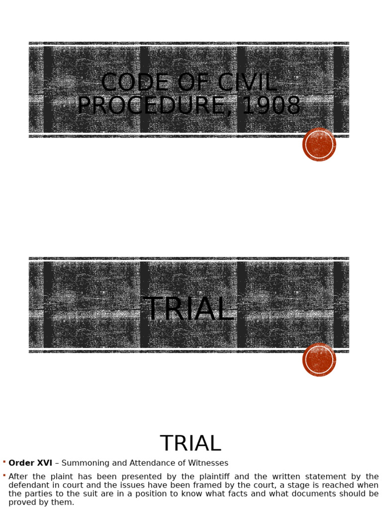 11 - Trial, Judgment and Decree | PDF | Judgment (Law) | Summons
