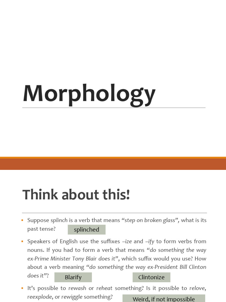 Understanding Morphology and Morphemes | PDF | Word | Part Of Speech