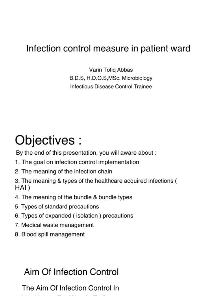 Infection Control Measure in Patient Ward | PDF | Infection | Public Health