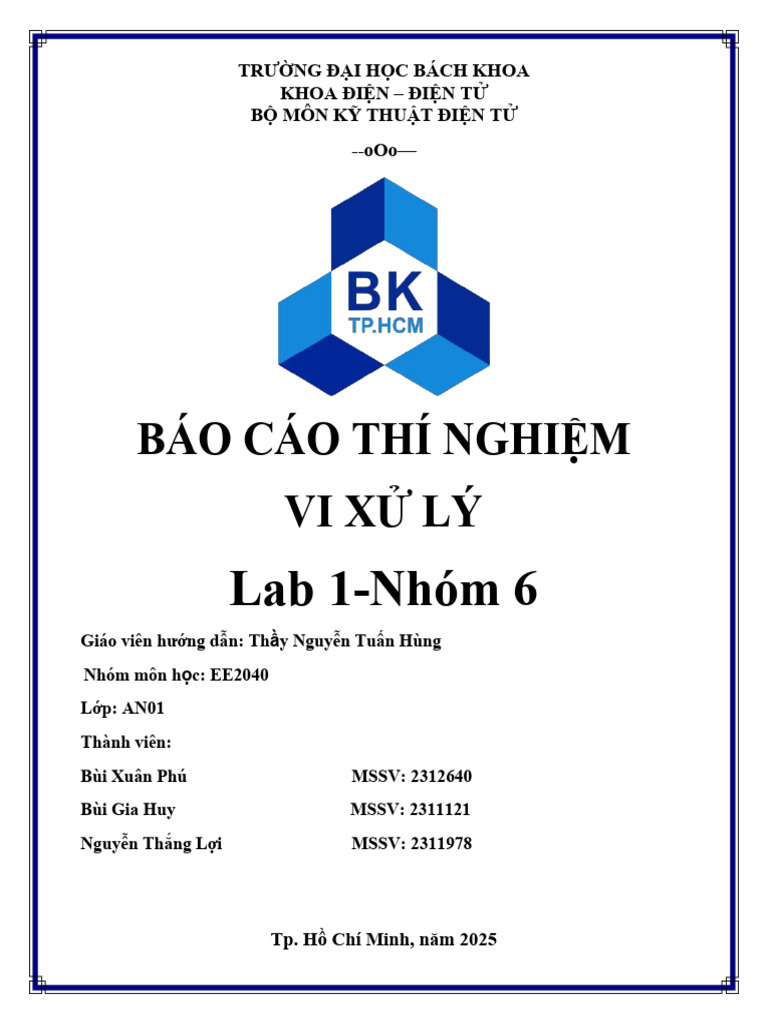 Lab1 Nhom6 BaoCao | PDF