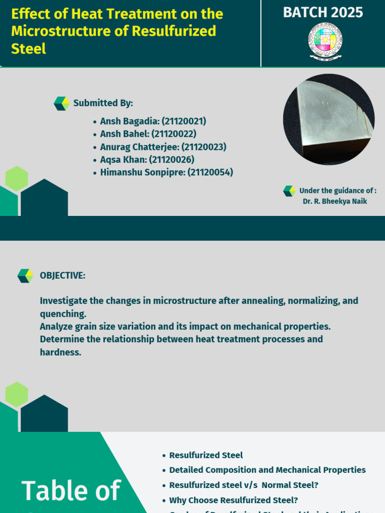 Heat Treatment in Resulfurized Steel | PDF | Steel | Heat Treating