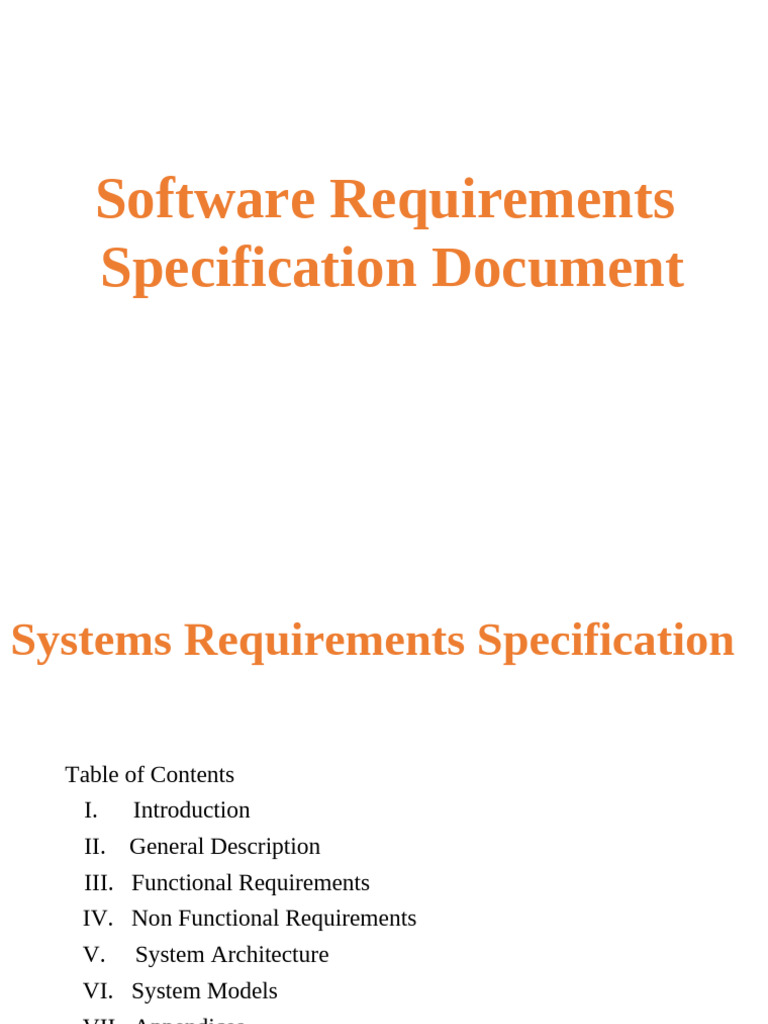 Software Requirements Specification Document | PDF | System | Specification (Technical Standard)