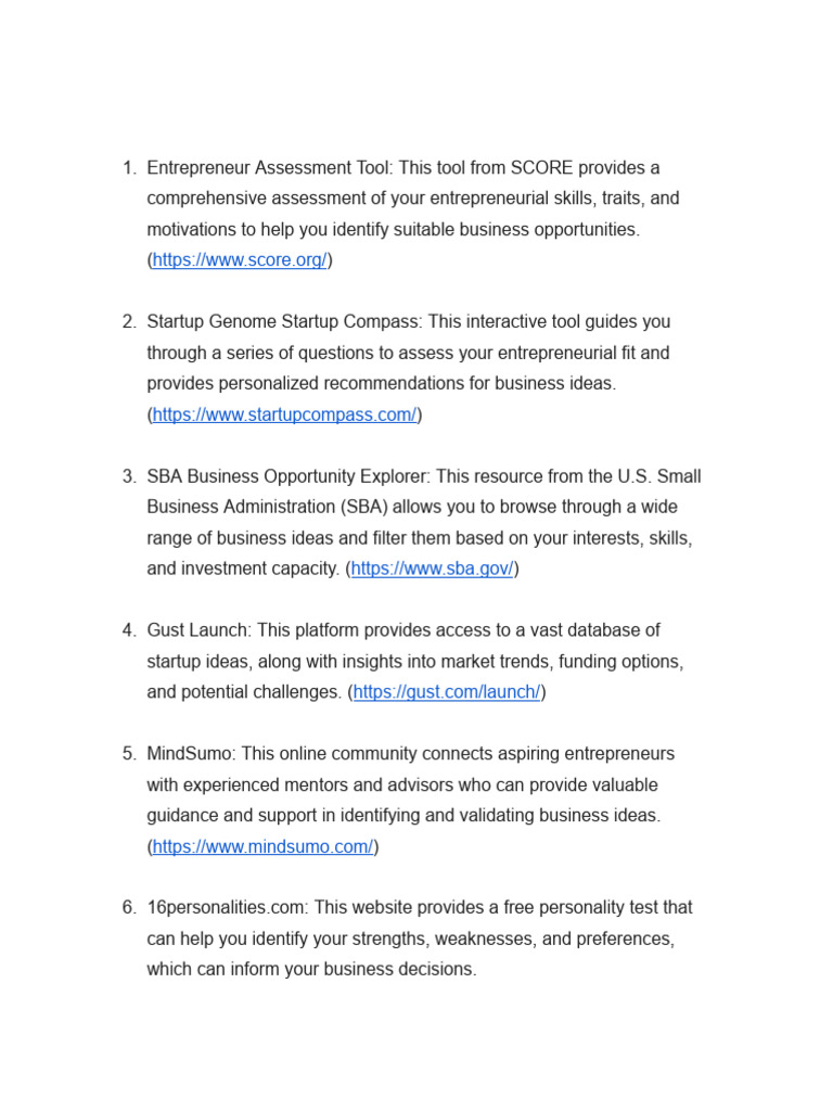 Entrepreneur Assessment Tool | PDF | Entrepreneurship | Startup Company