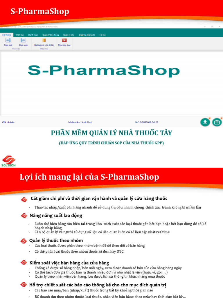 Quan Ly Nha Thuoc Tay S-Pharma | PDF