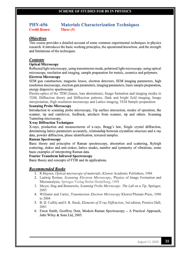 Materials Characterization Techniques | PDF