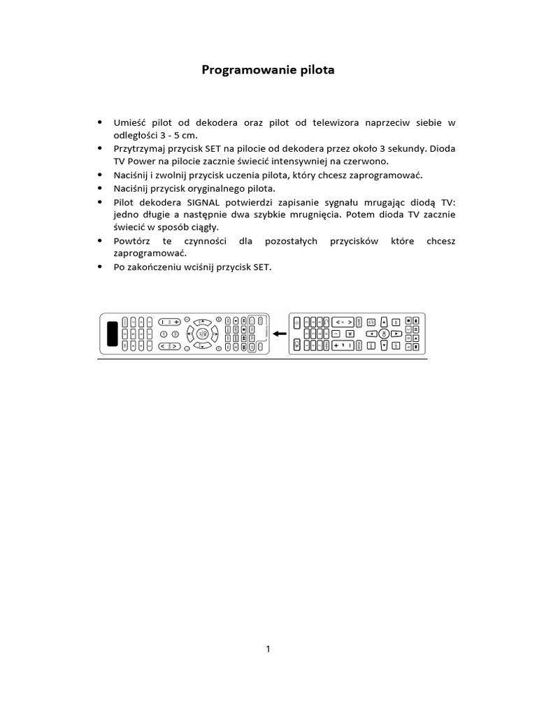 Programowanie Pilota T2 Box | PDF