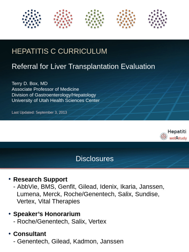 m3 l5 Referral Liver Transplant | PDF | Cirrhosis | Hepatitis