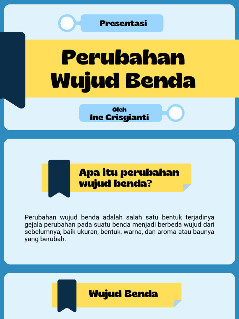 Contoh Perubahan Wujud Benda | PDF
