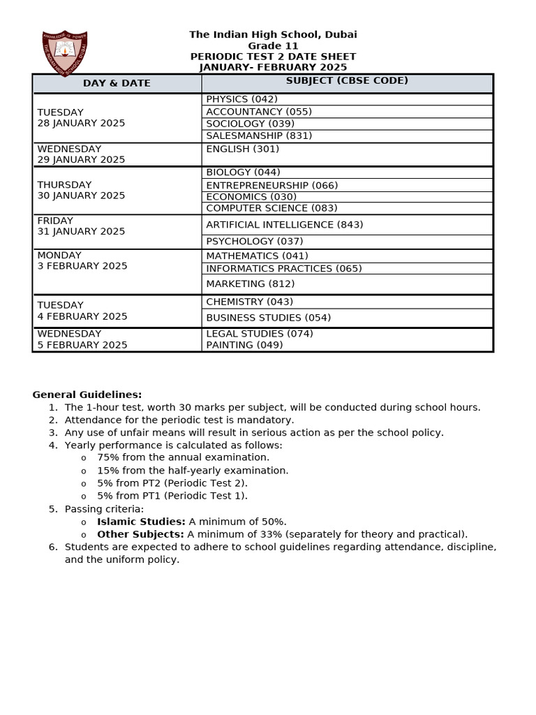 Periodic Test 2 GR 11 Jan-Feb PT 2 | PDF