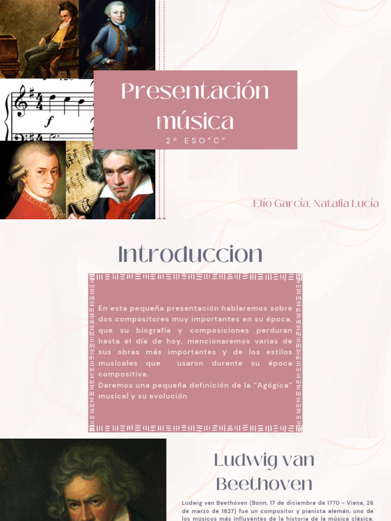 Presentación | PDF | Wolfgang Amadeus Mozart | Ludwig Van Beethoven