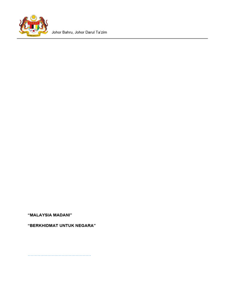 Surat Lawatan Penanda Aras PLaN Ke SK Tanjong | PDF