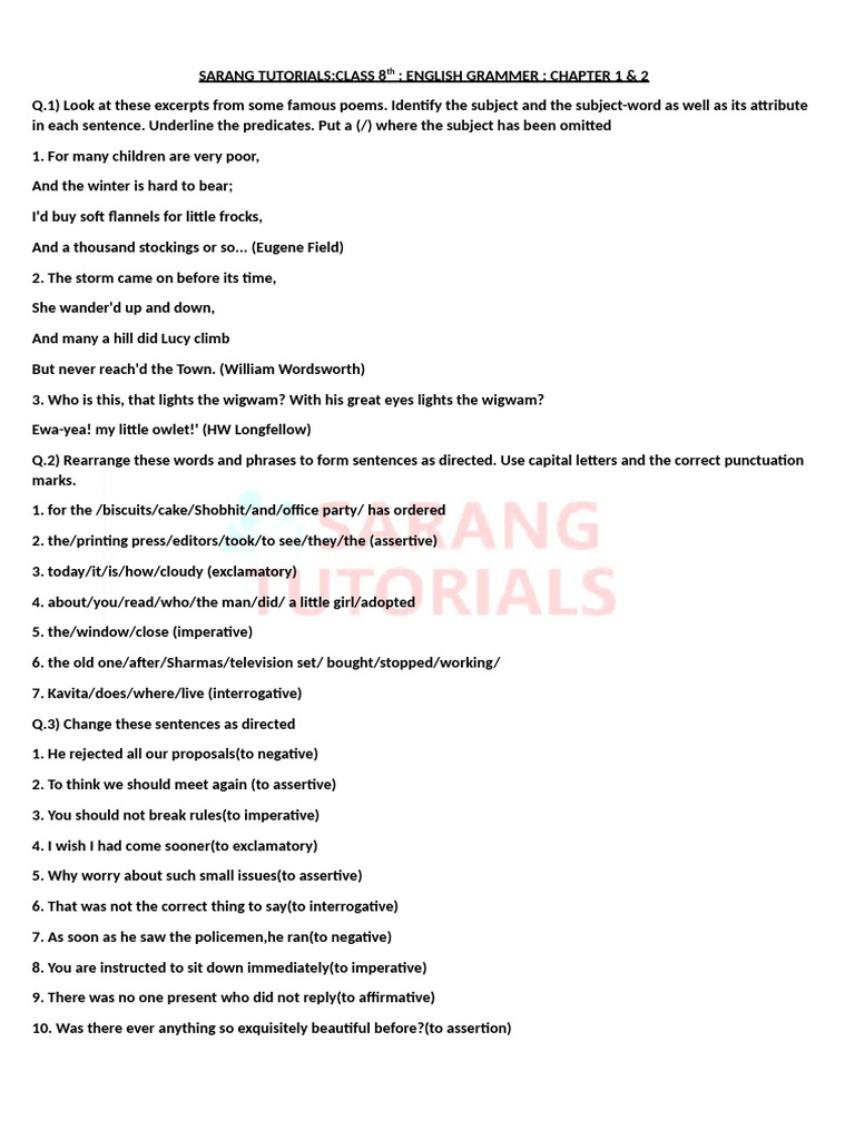 Chapter 1 and Chapter 2 | PDF | Language Mechanics | Syntax