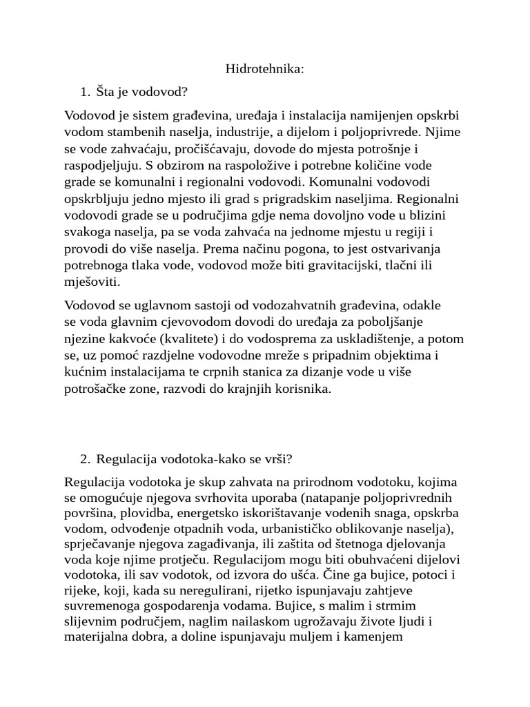 Hidrotehnika | PDF