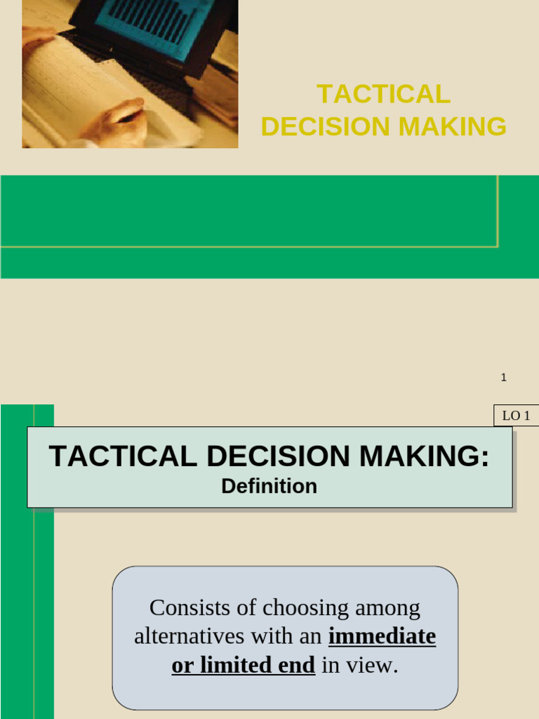 Tactical Decision Making Explained | PDF | Cost Of Goods Sold | Cost