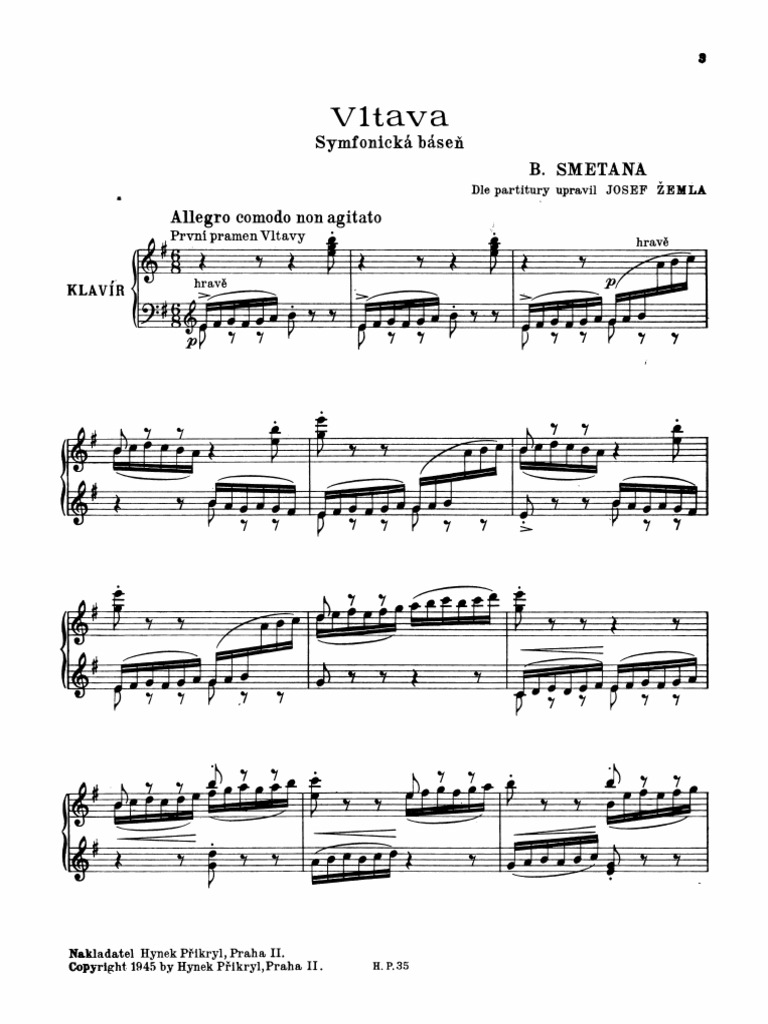 IMSLP768163-PMLP85117-Vltava Piano Solo | PDF