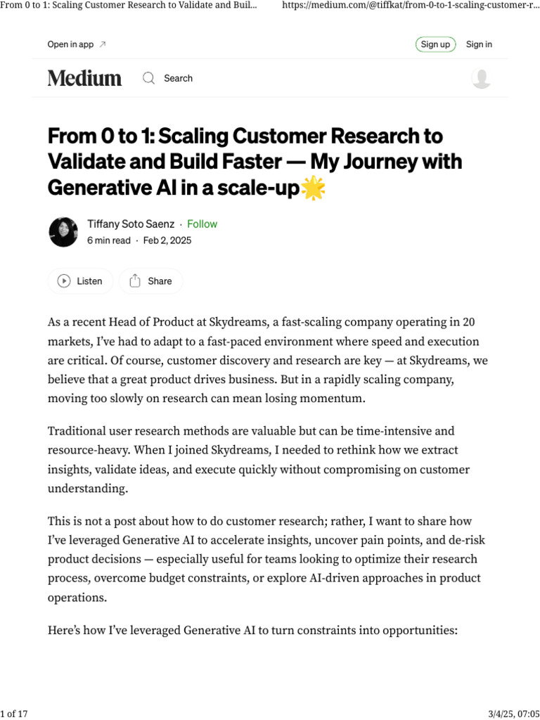 My Journey With Generative AI in A Scale-Up | PDF | Artificial Intelligence | Intelligence (AI ...