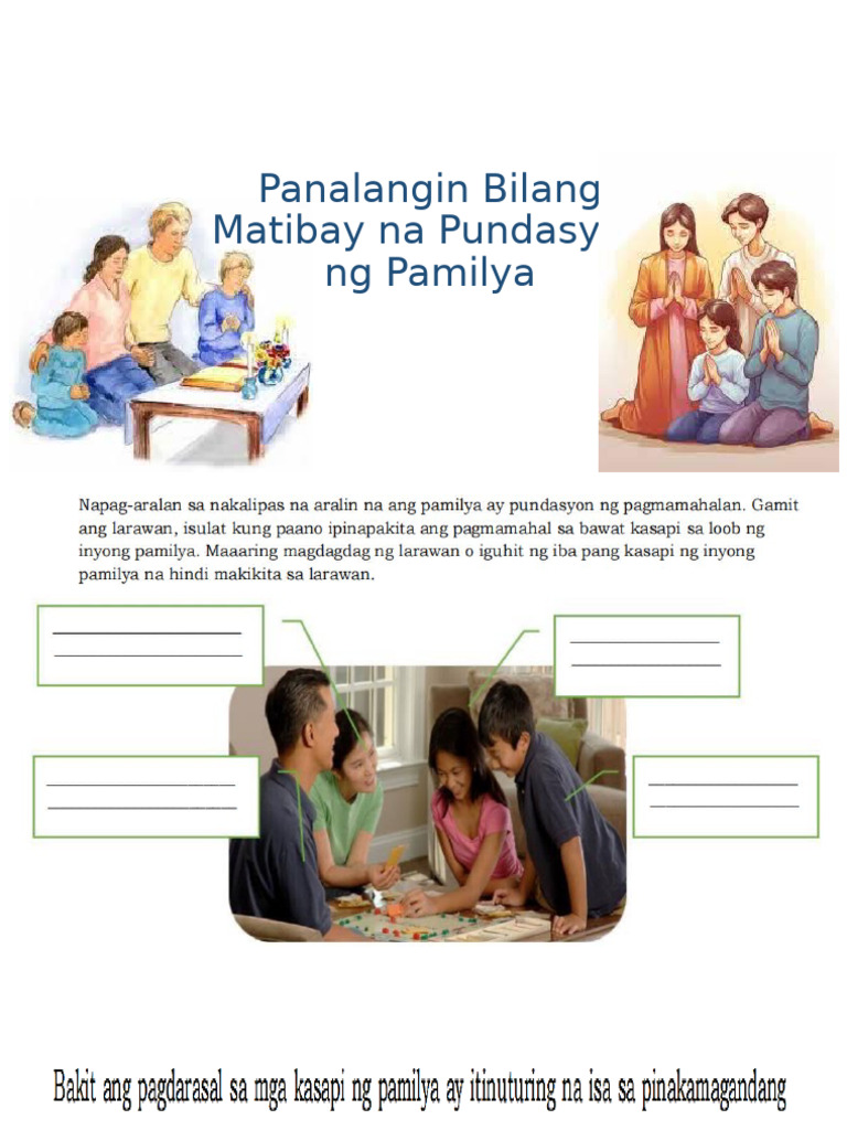WEEK4-Q2-Panalangin Bilang Matibay Na Pundasyon NG Pamilya | PDF