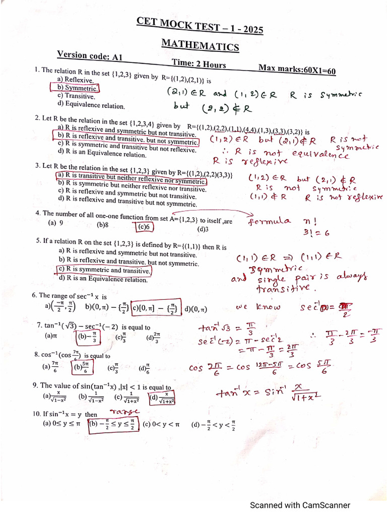 CET 1answer | PDF