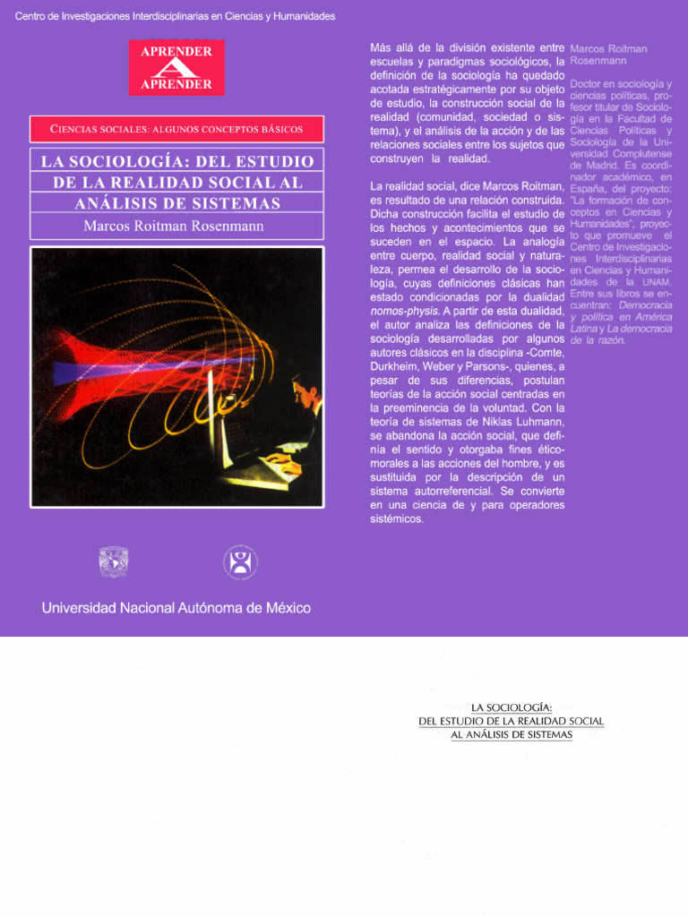 La Sociologia Del Estudio de La Realidad Social Al Analisis | PDF
