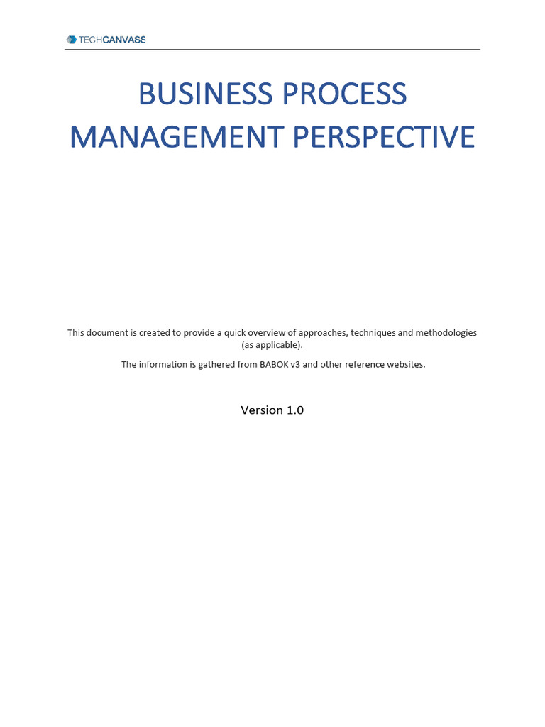 BPM Perspective - Approach - Techniques - Frameworks | PDF | Business Process | Six Sigma