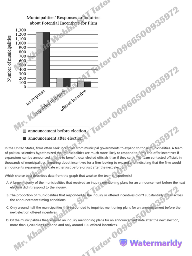 SAT Command of Evidence Watermark | PDF | Taxes | Government Spending