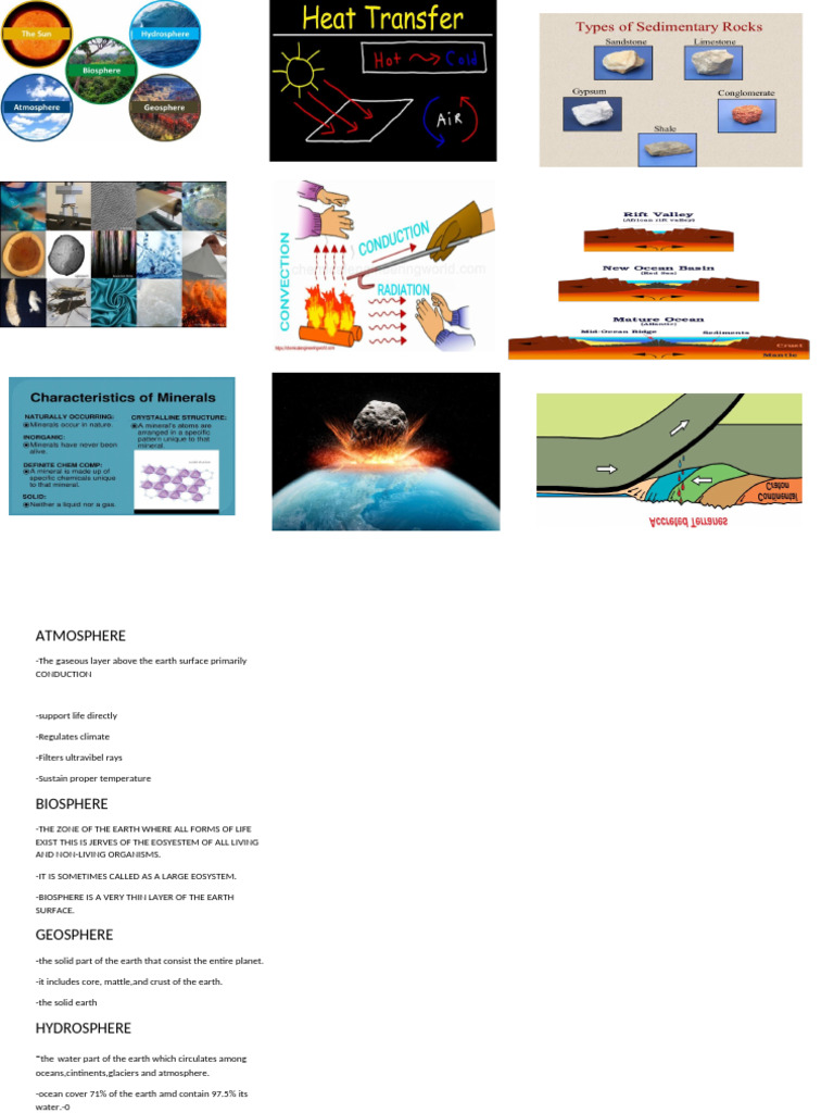 Earth’s Layers: Atmosphere, Biosphere, Geosphere, Hydrosphere | PDF