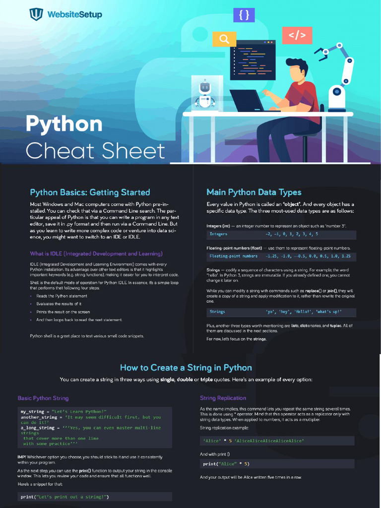 Cheetsheet Py | PDF
