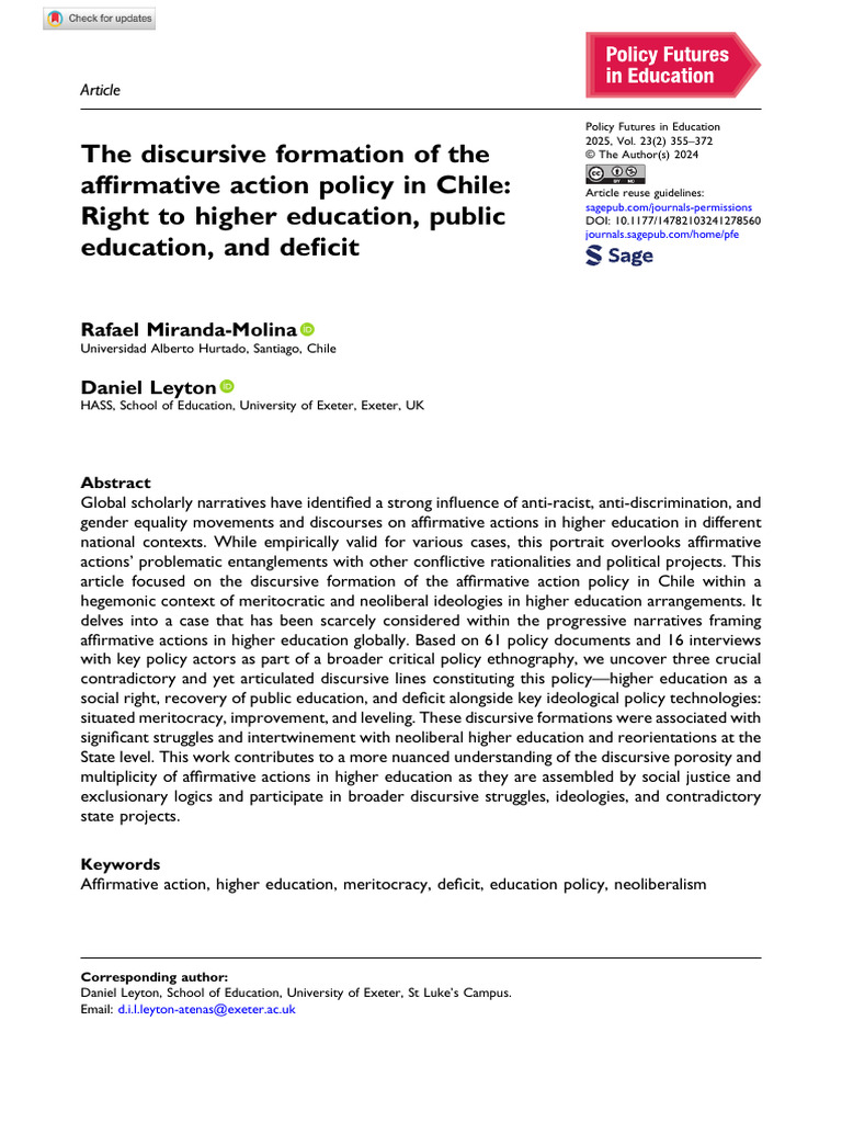 Miranda Molina Leyton 2024 The Discursive Formation of The Affirmative ...