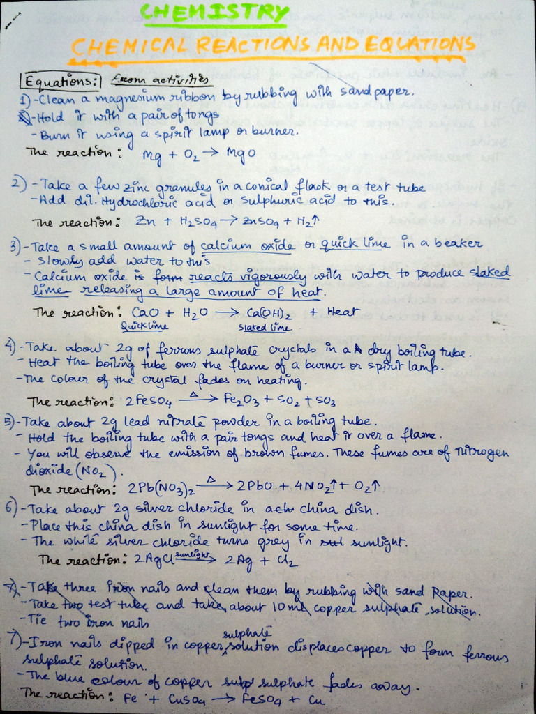 Grade 10 Basic Concepts of Chemistry Notes | PDF