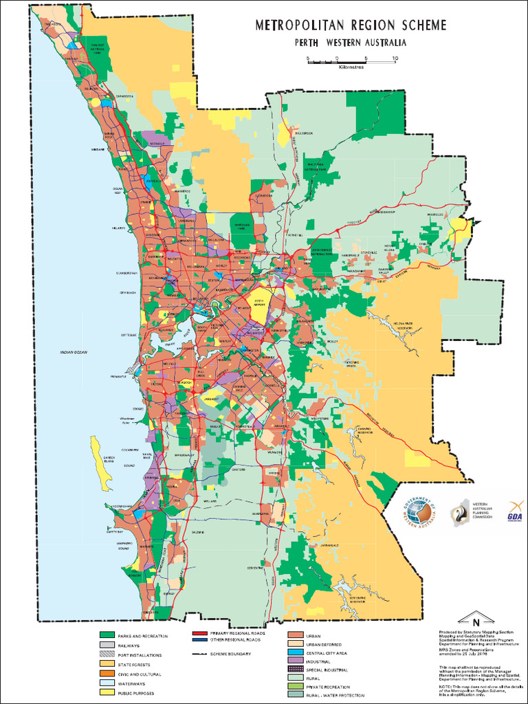 Perth Metropolitan Region Scheme Map | PDF