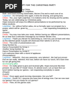 EMCEE Christmas Party Script | PDF | Christmas | Religious Festival Or ...