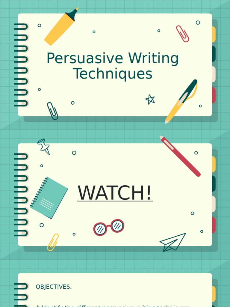 Persuasive Writing Techniques | PDF | Essays | Cognition
