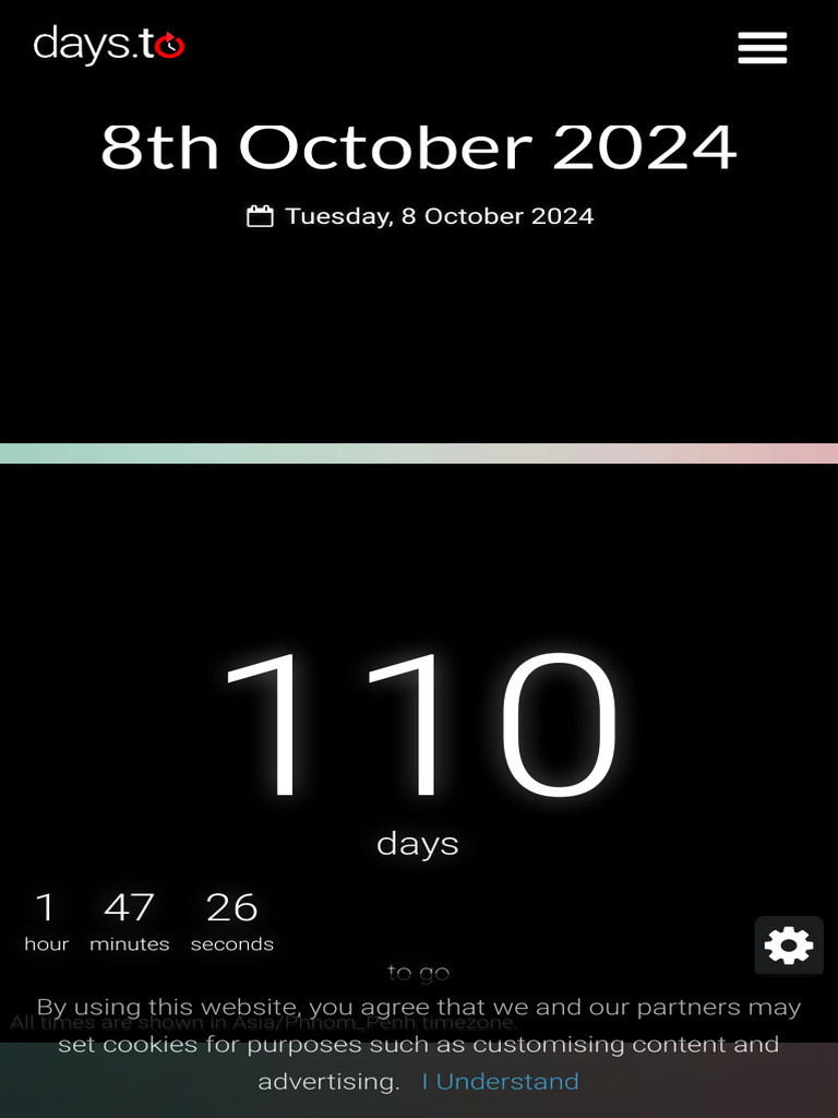 How Many Days Until 8th October 2024 | PDF