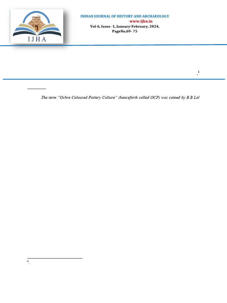 OCP Cultural Depositions Across Regions | PDF | Archaeology