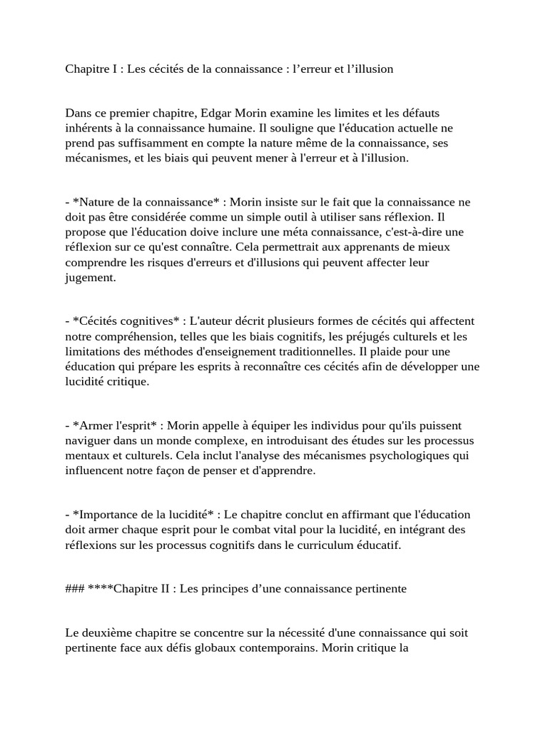 Cécités et connaissance : éducation critique | PDF | Connaissances ...
