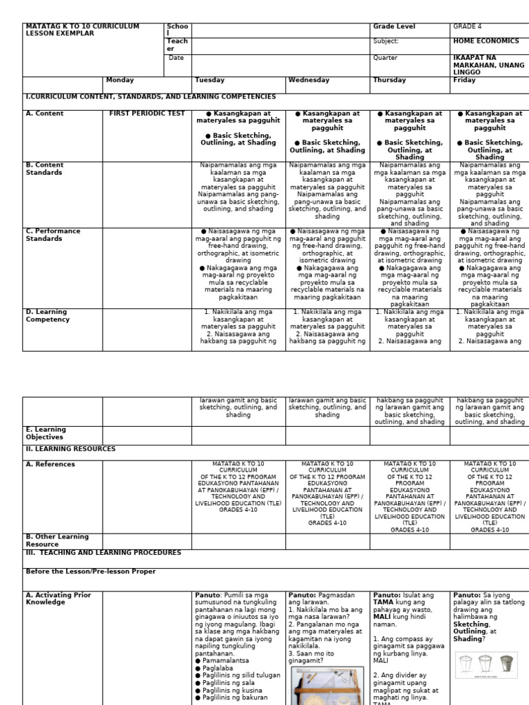 Grade 4 Q4w1 Matatag Dll Epp Pdf