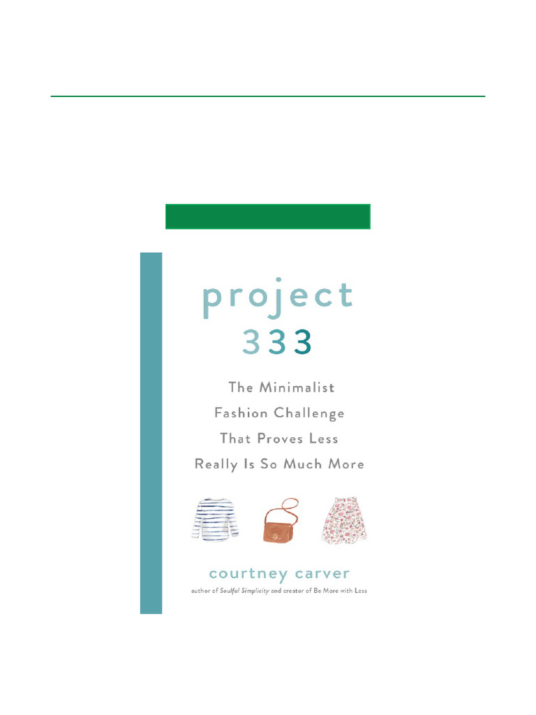 Project 333: Minimalist Fashion Guide | PDF | Books