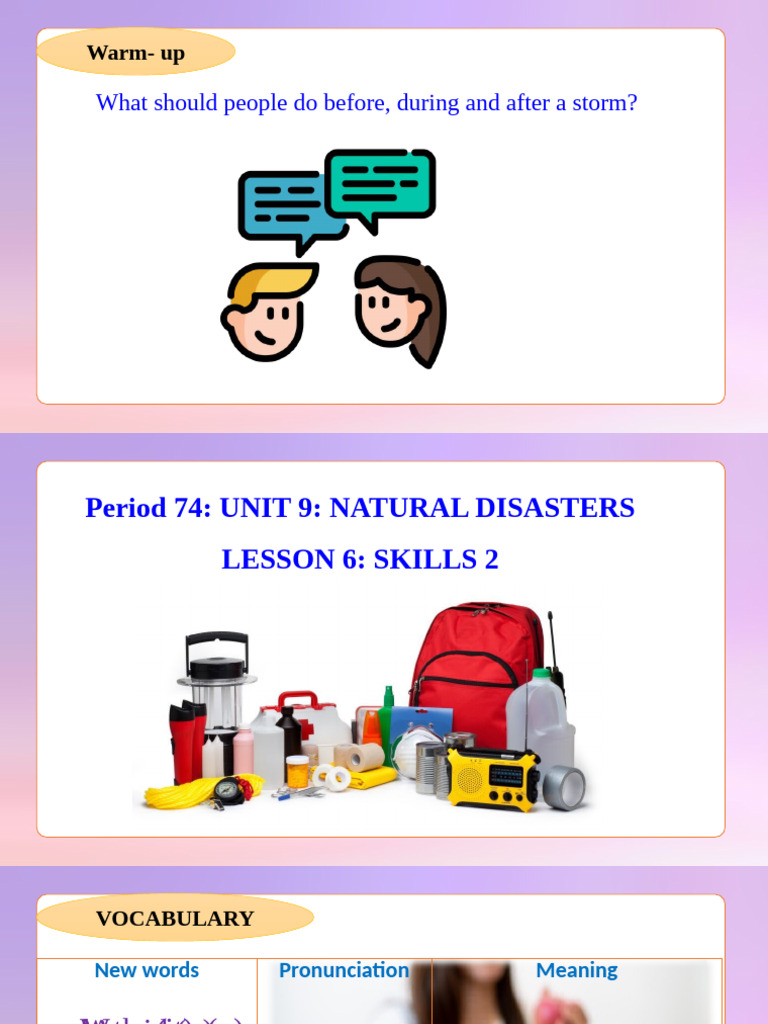 Anh 8. Unit 9. Lesson 6 | PDF | Natural Hazards | Natural Disasters