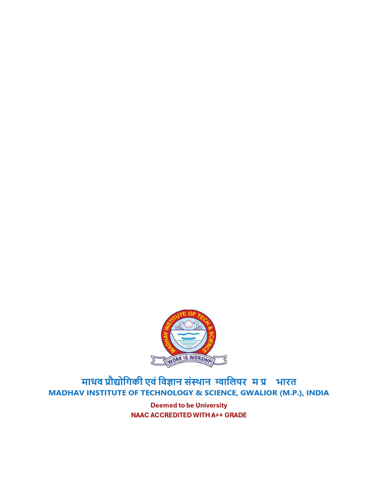 Preliminary Synopsis Report MITS GWALIOR | PDF | Efficient Energy Use